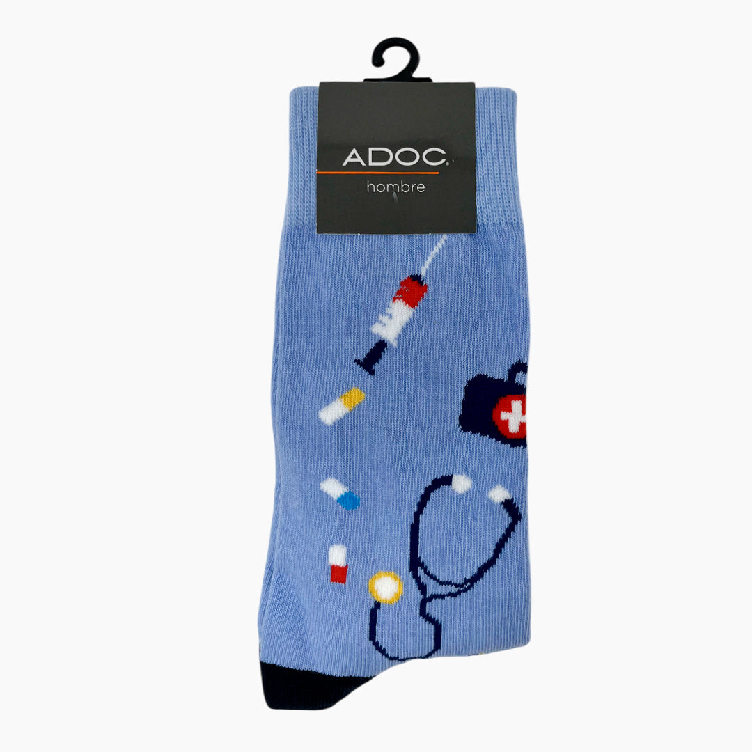 Calcetines Doctor unisex color celeste - ADOC Nicaragua – Tiendas ADOC ...